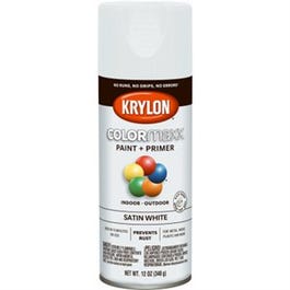 COLORmaxx Spray Paint + Primer, Satin White, 12-oz. - Waycross, GA ...